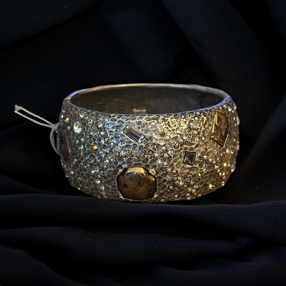 Tat2 Designs | Jewelry | Tat2 Designs Wide Hammered Silver Embellished ...